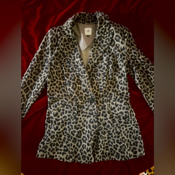 CAbi | Jackets & Coats | Cabi Black And Grey Cheetah Print Blazer ...